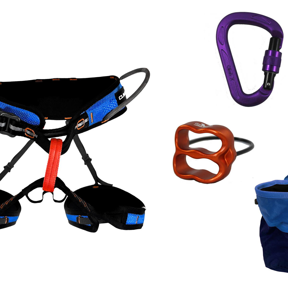 ClimbX Pilot Elasticated Strap Harness and Belay Set – Sport & Leisure