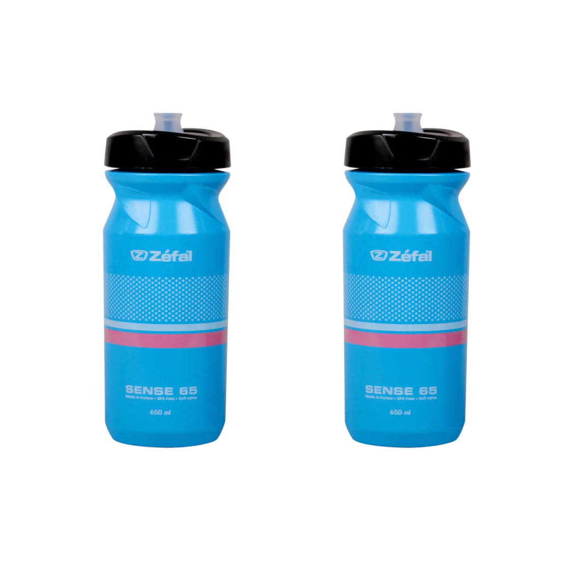Zefal Sense Soft 65 Water Bottle - 650 mL (Pack of 2) | Sport & Leisure