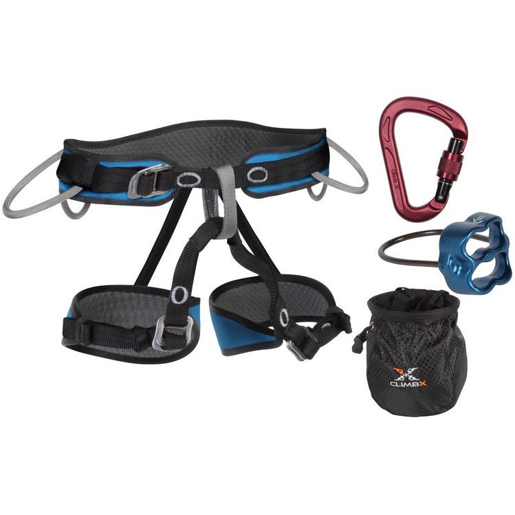 ClimbX Pilot X Adjustable Strap Harness and Belay Set – Sport & Leisure