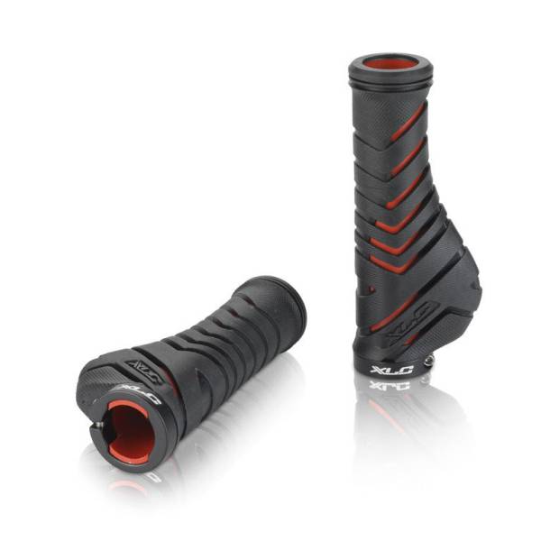 XLC Dual Density Ergonomic Handlebar Grips - Black/Red | Sport & Leisure