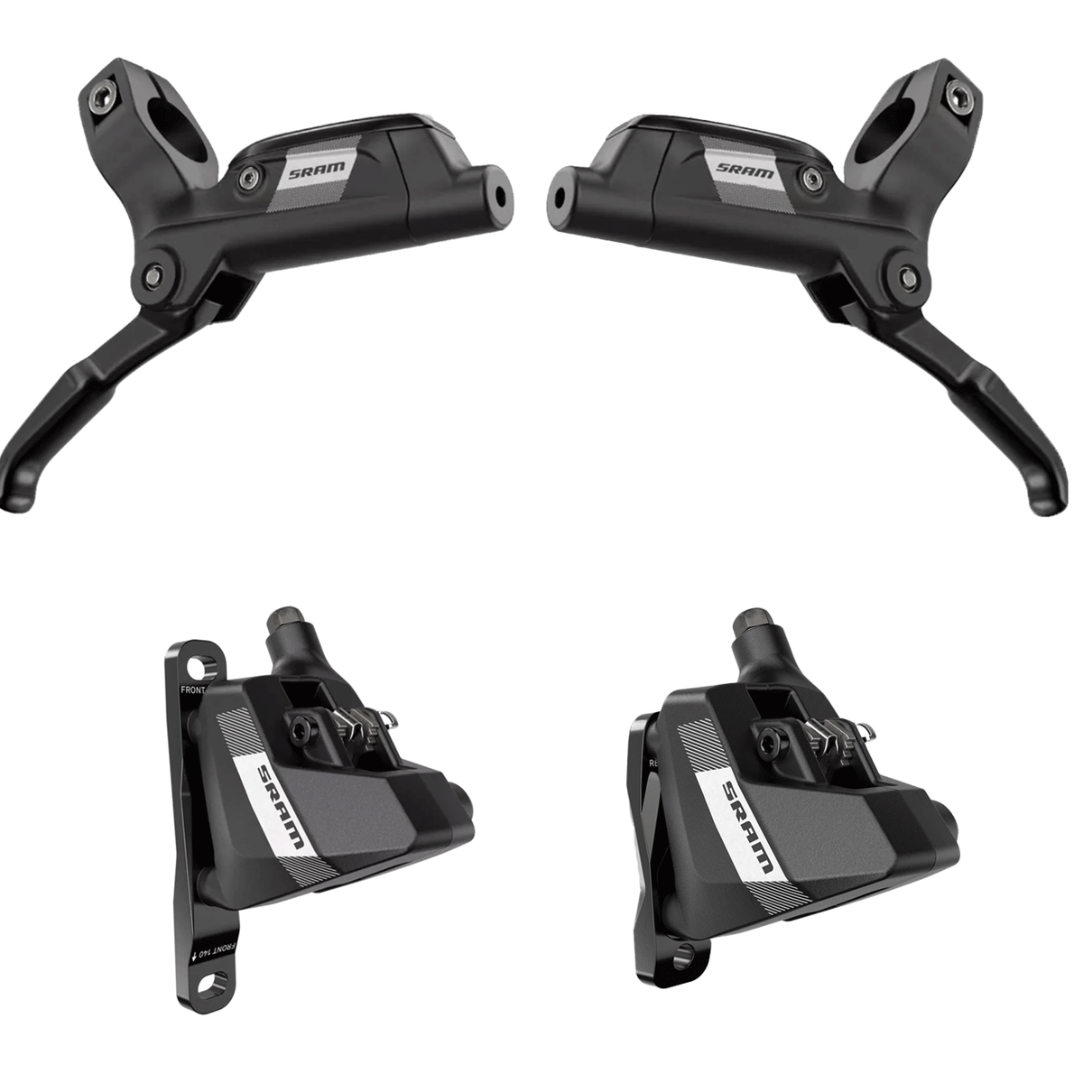 SRAM S300 Flat Mount Disc Brake Set - Black