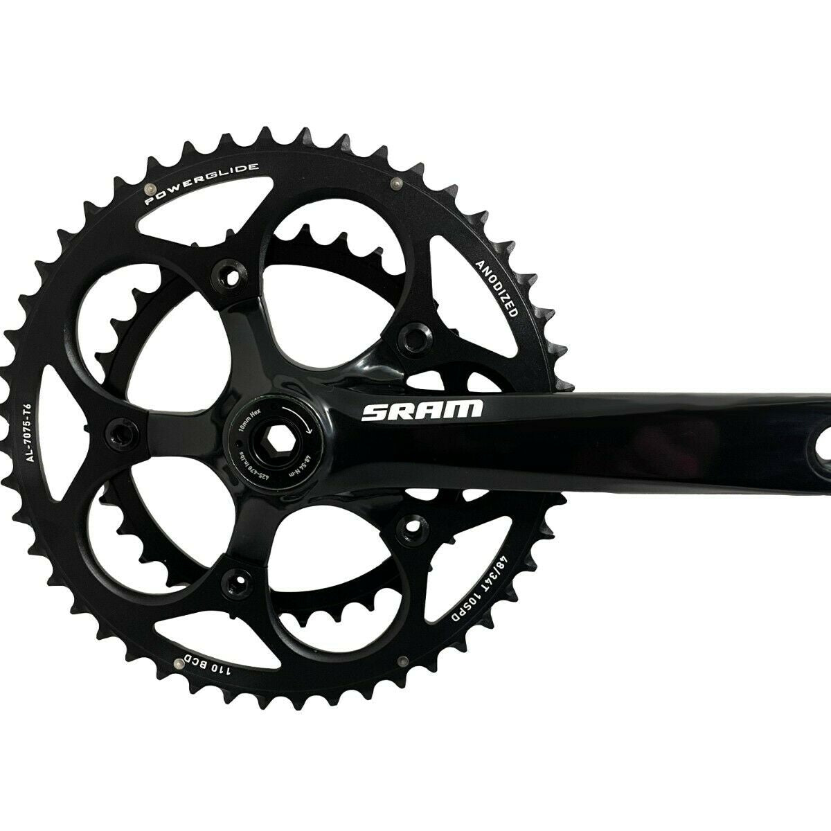 SRAM S350 2 x 10 Gravel Bike Chainset - 48/34T - 172.5mm Arm - PF30 ...