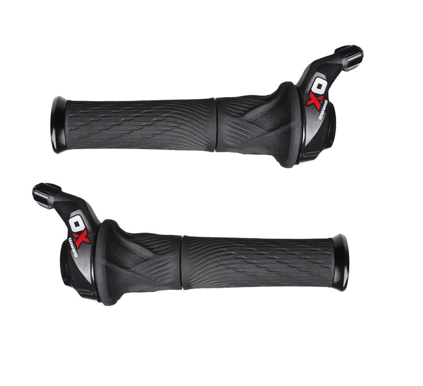 Sram X0 2 x 10 Speed Grip Shift Shifter Set Inc. Lock-On Grips - 00.70