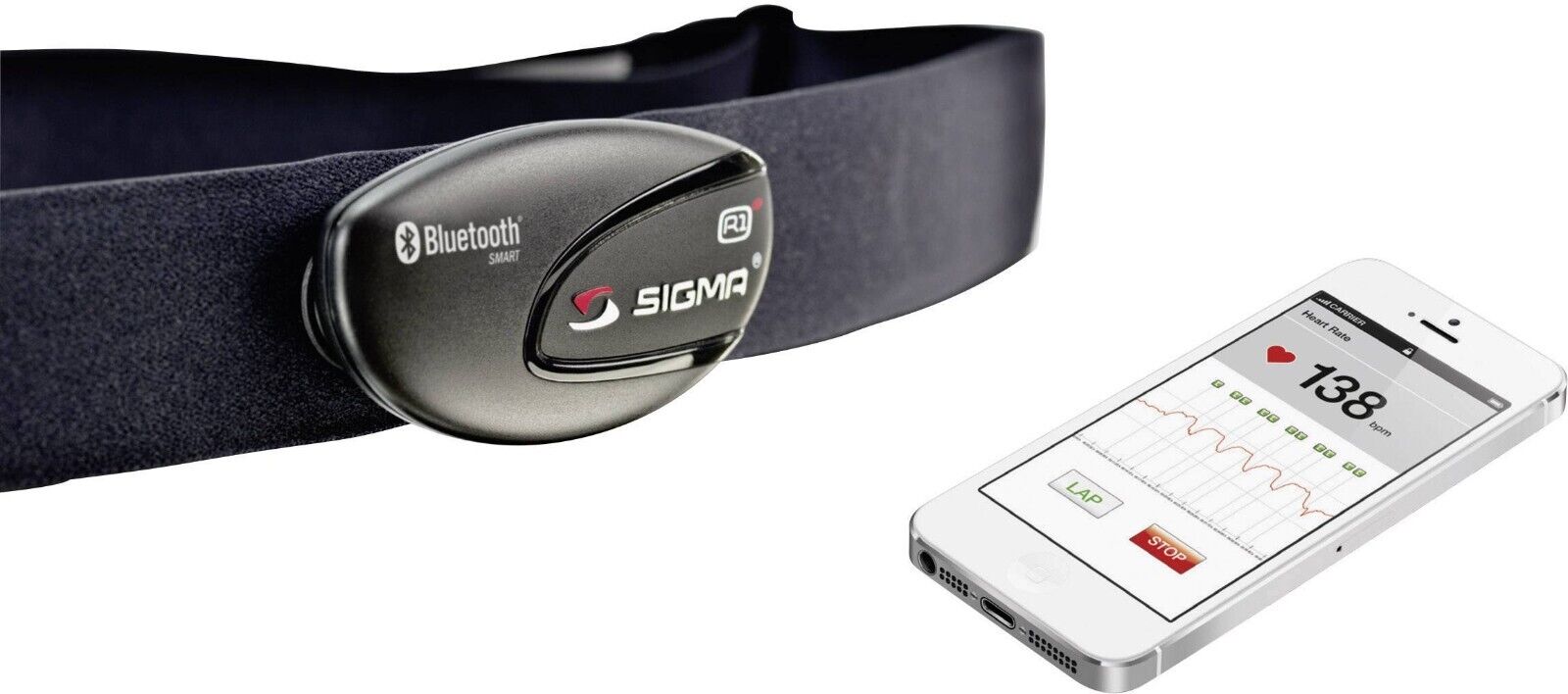 Sigma R1 Bluetooth Comfortex+ Heart Rate Transmitter - Black